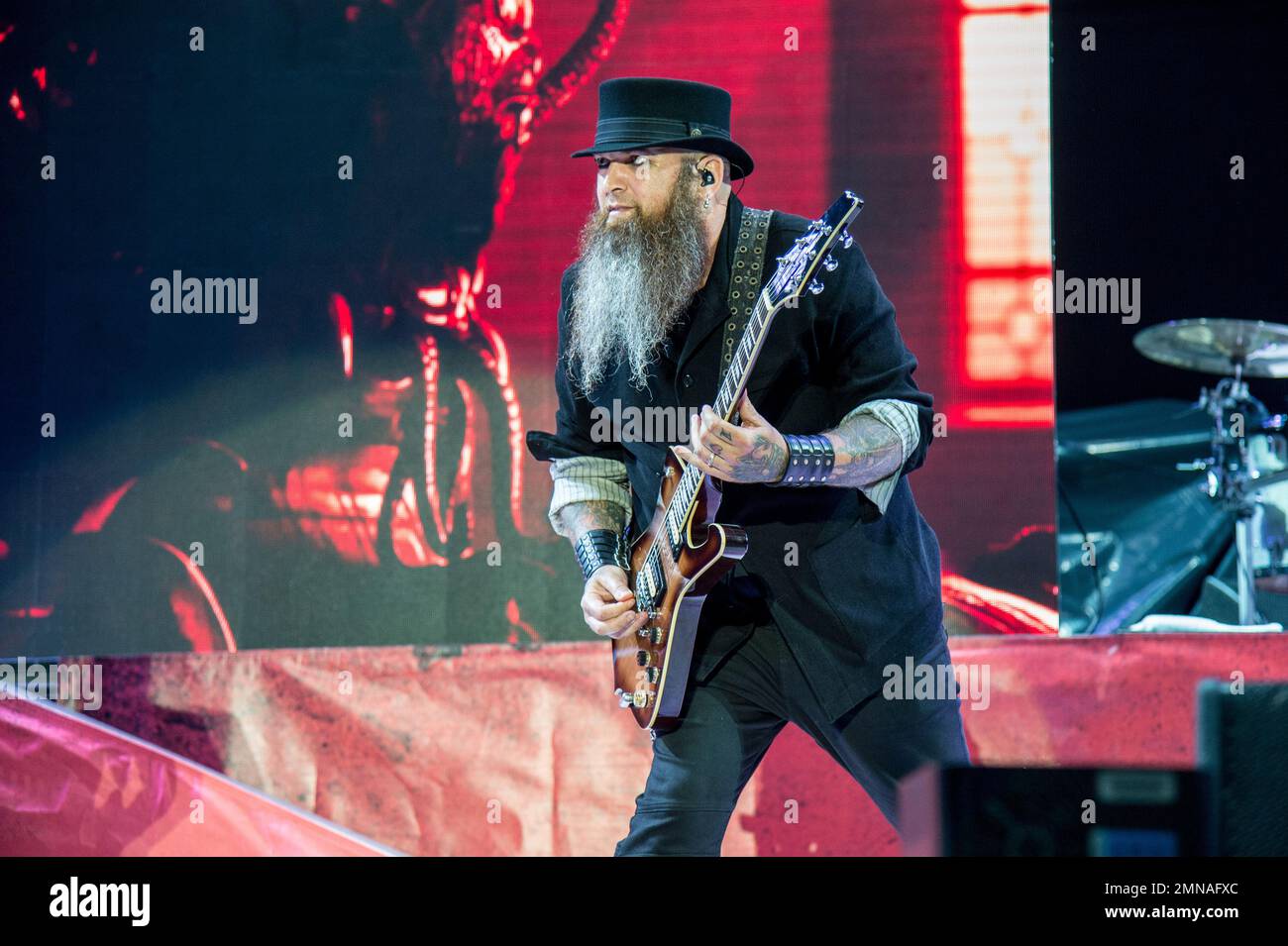 Barry Stock of Three Days Grace performs at the Rock On The Range Music ...