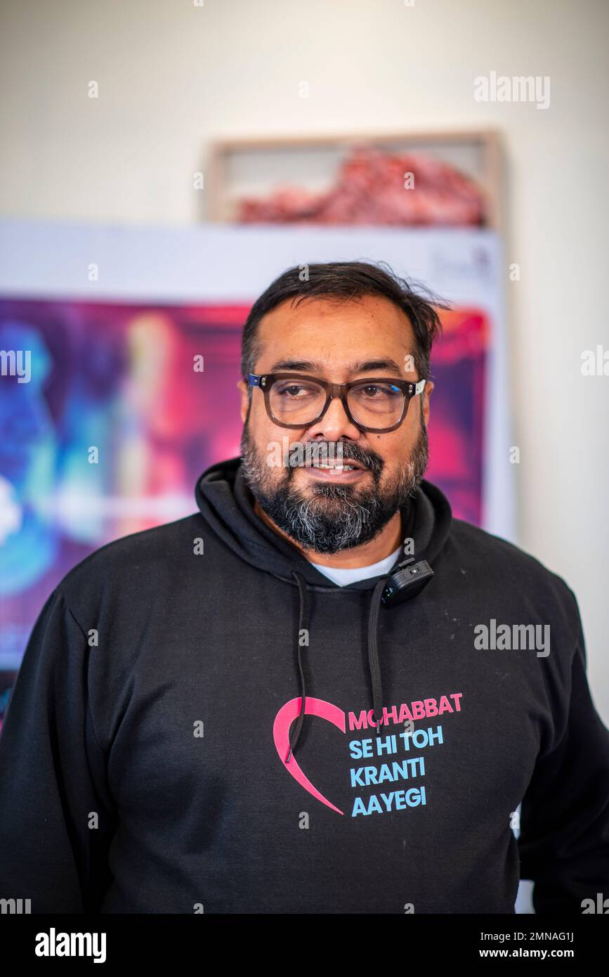 New Delhi, India. 30th Jan, 2023. Director Anurag kashyap poses for ...