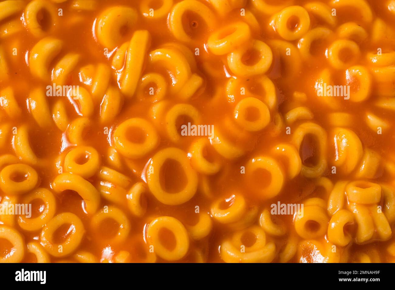 Homemade Canned Pasta Spaghetti Rings in Tomato Sauce Stock Photo - Alamy