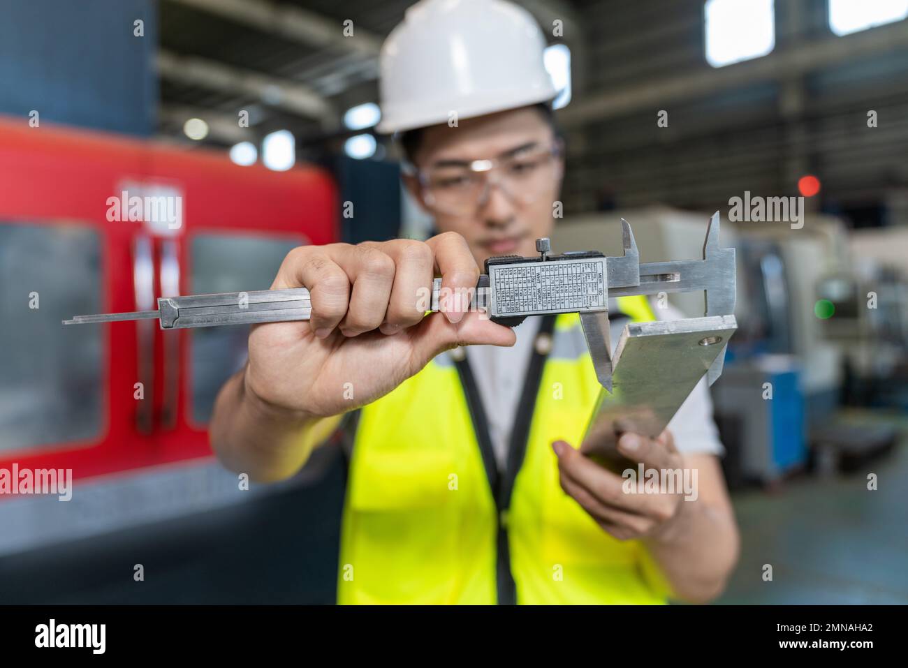 Engineers at the factory to do measurement Stock Photo - Alamy