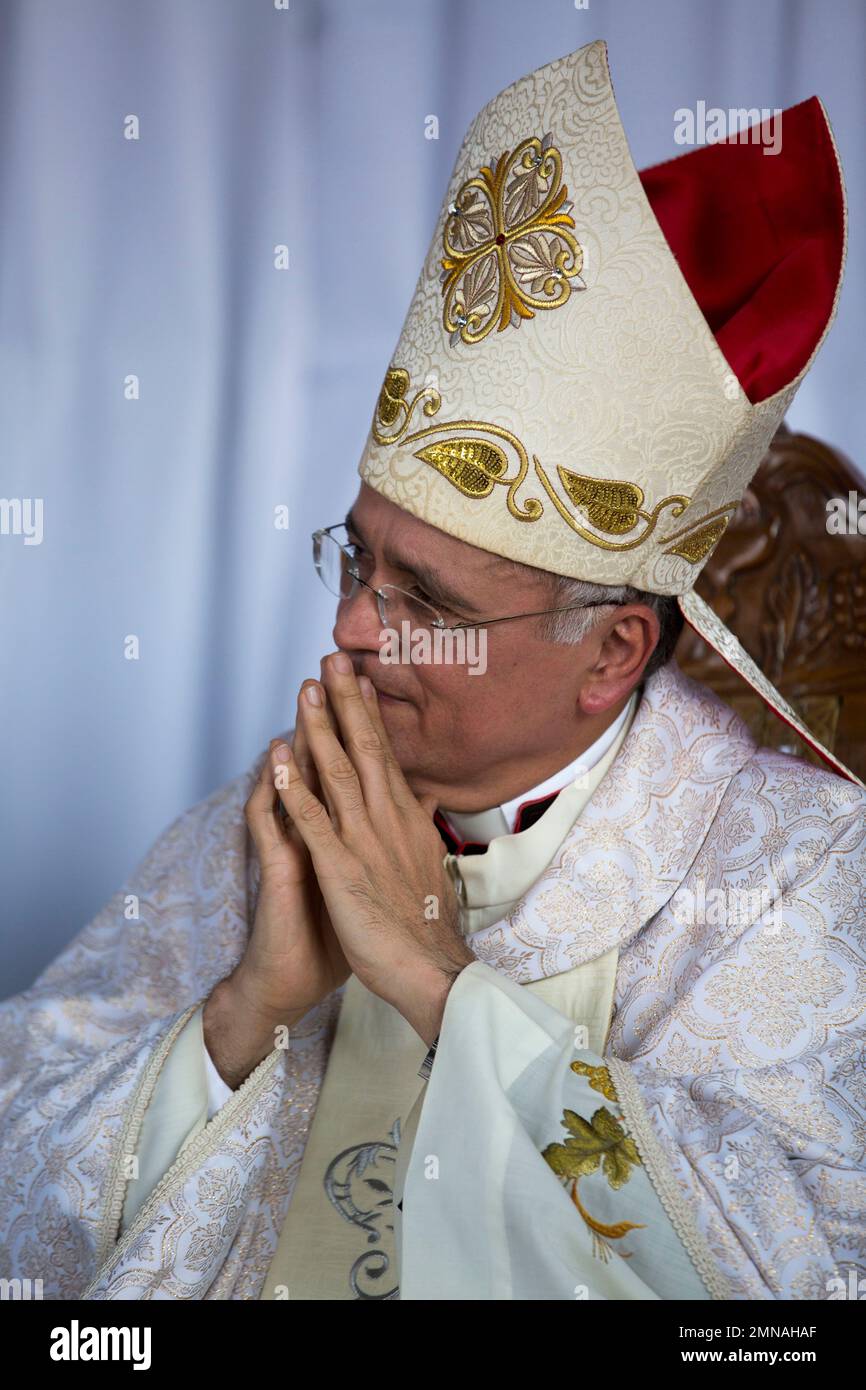 In this May 6, 2018 photo, Managua’s auxiliary Roman Catholic Bishop ...
