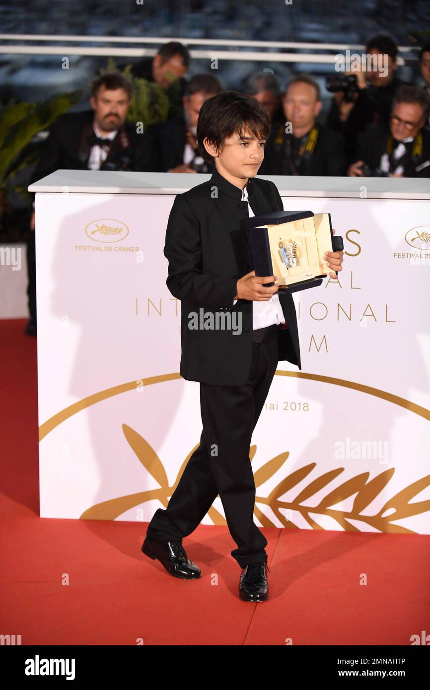 Actor Zain Al Rafeea poses during a photo call with the Jury Prize ...