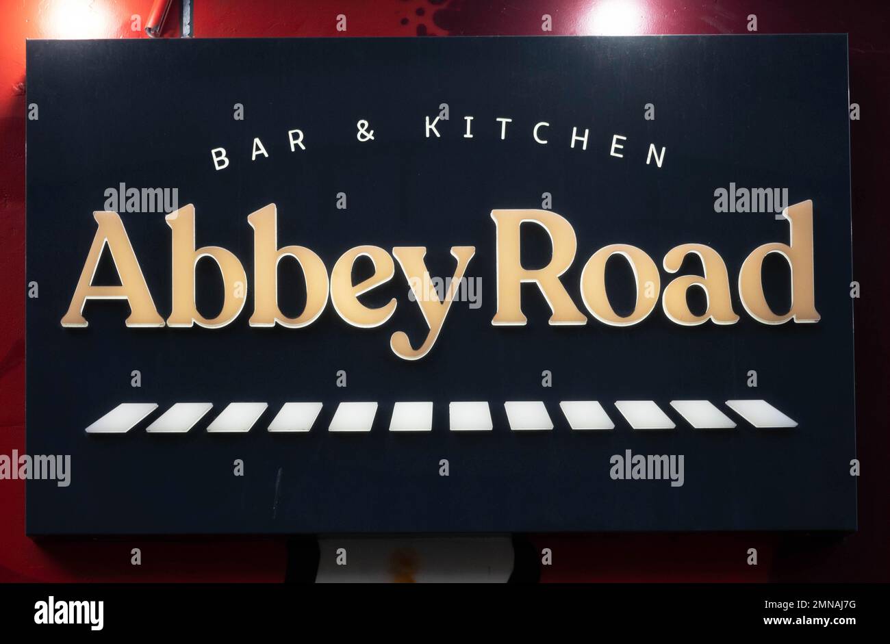 Abbey Road, a Beatles theme bar and bistro in Liverpool Stock Photo - Alamy