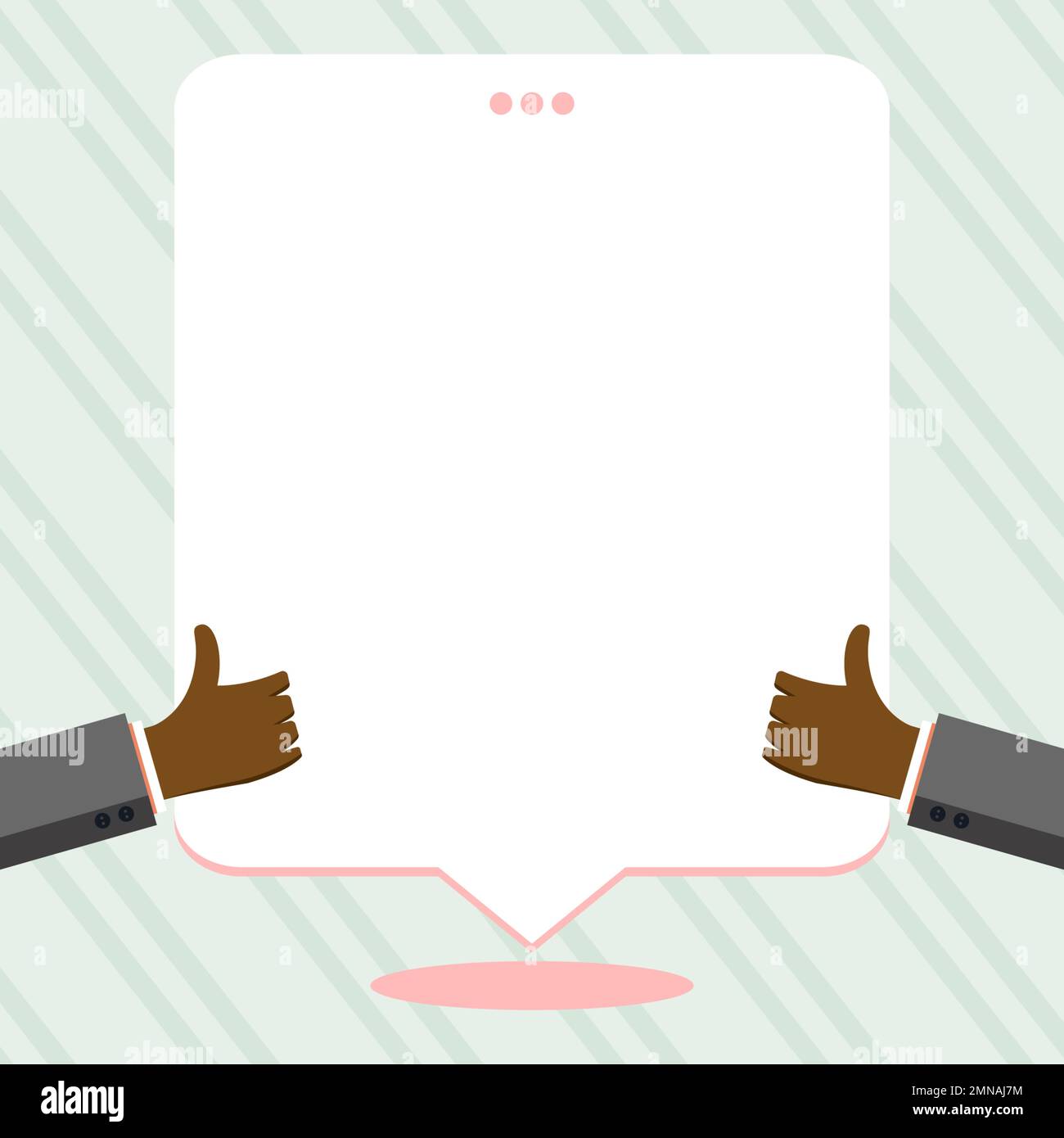 Big finger raised up pointing to whiteboard with information. White ...