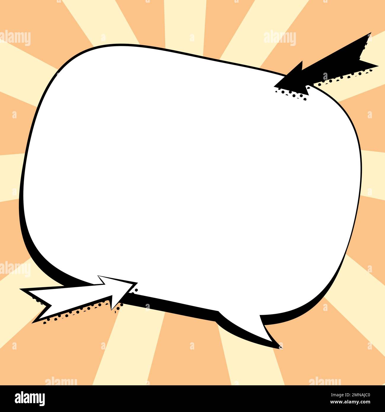 Comic Blank Speech Bubble With Copy Space Over Color Background Design ...