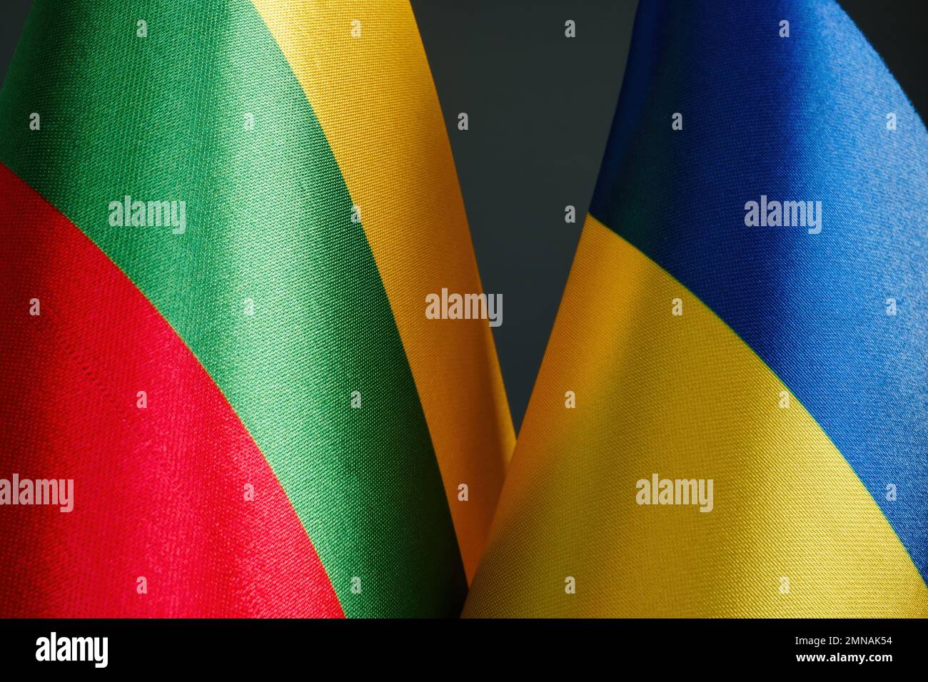 Close-up of the flags of Lithuania and Ukraine Stock Photo - Alamy