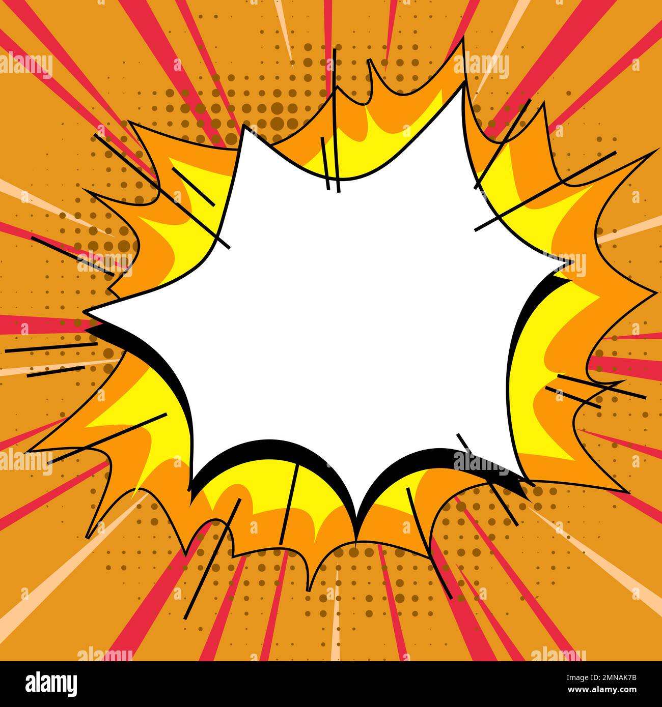 Comic Blank Speech Bubble With Copy Space Over Color Background Design ...