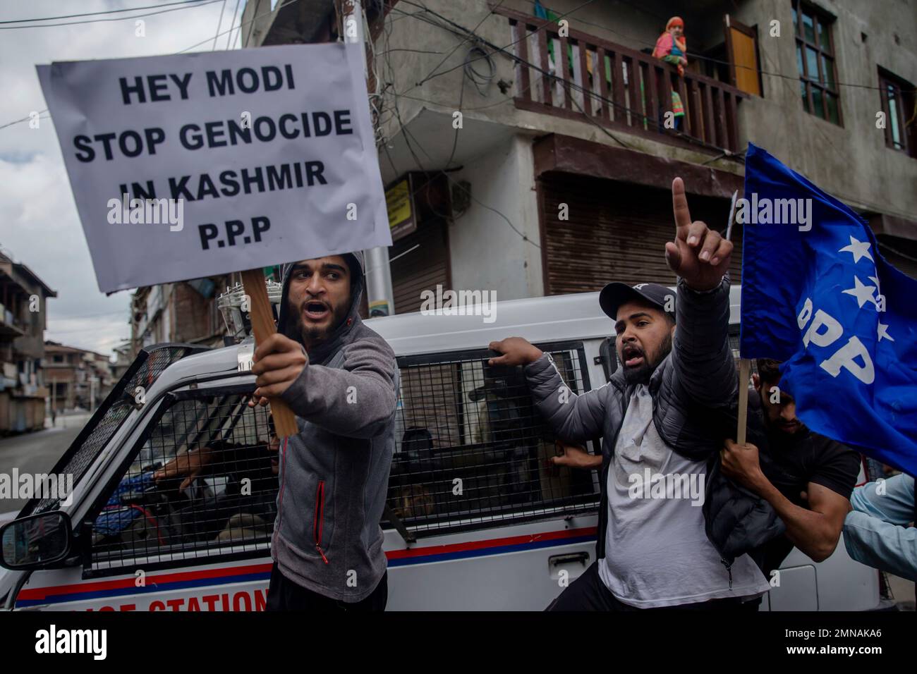 Supporters of separatist People's Political Party (PPP) leader Hilal ...
