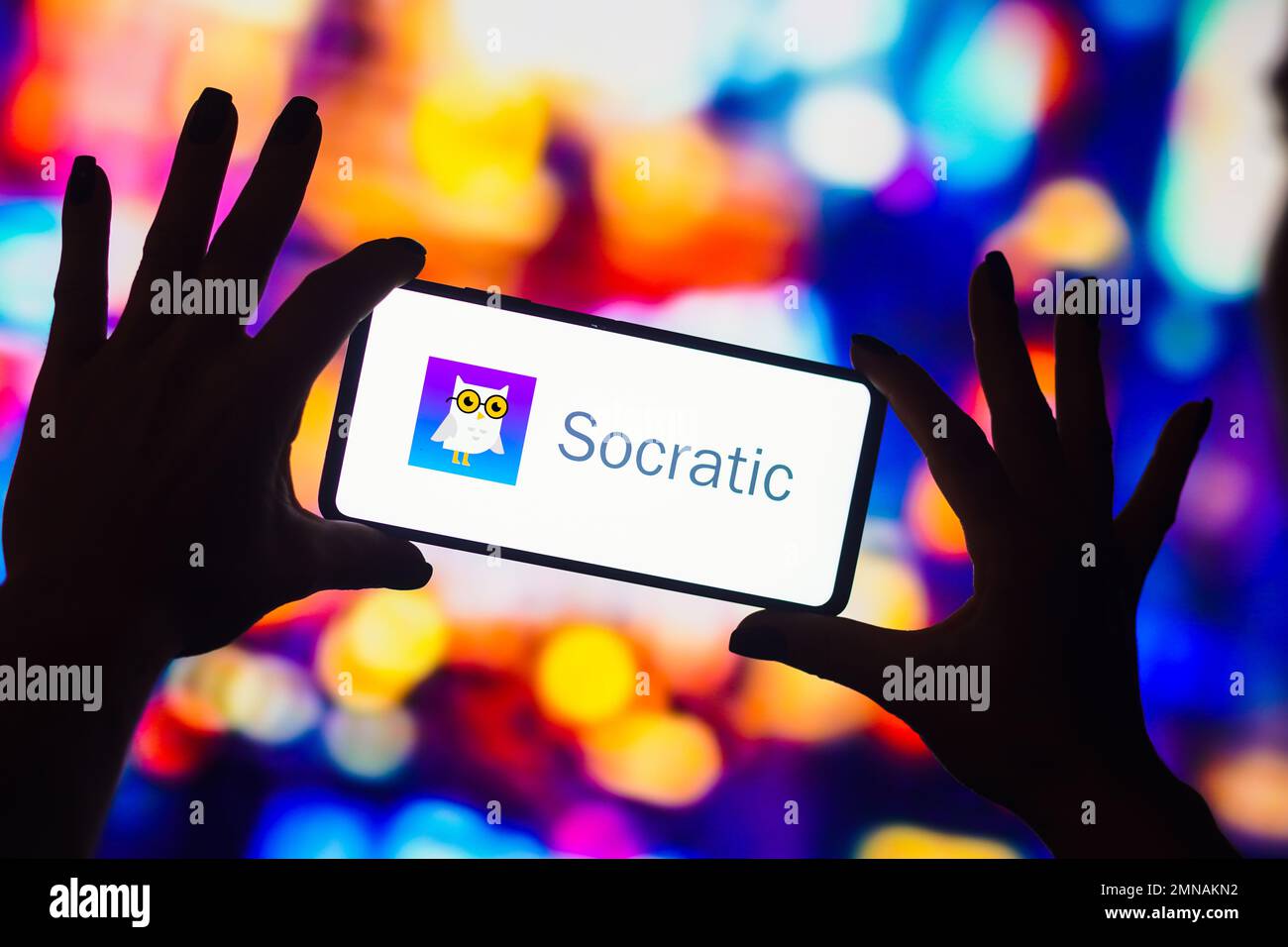 In this photo illustration, the Socratic logo is displayed on a ...
