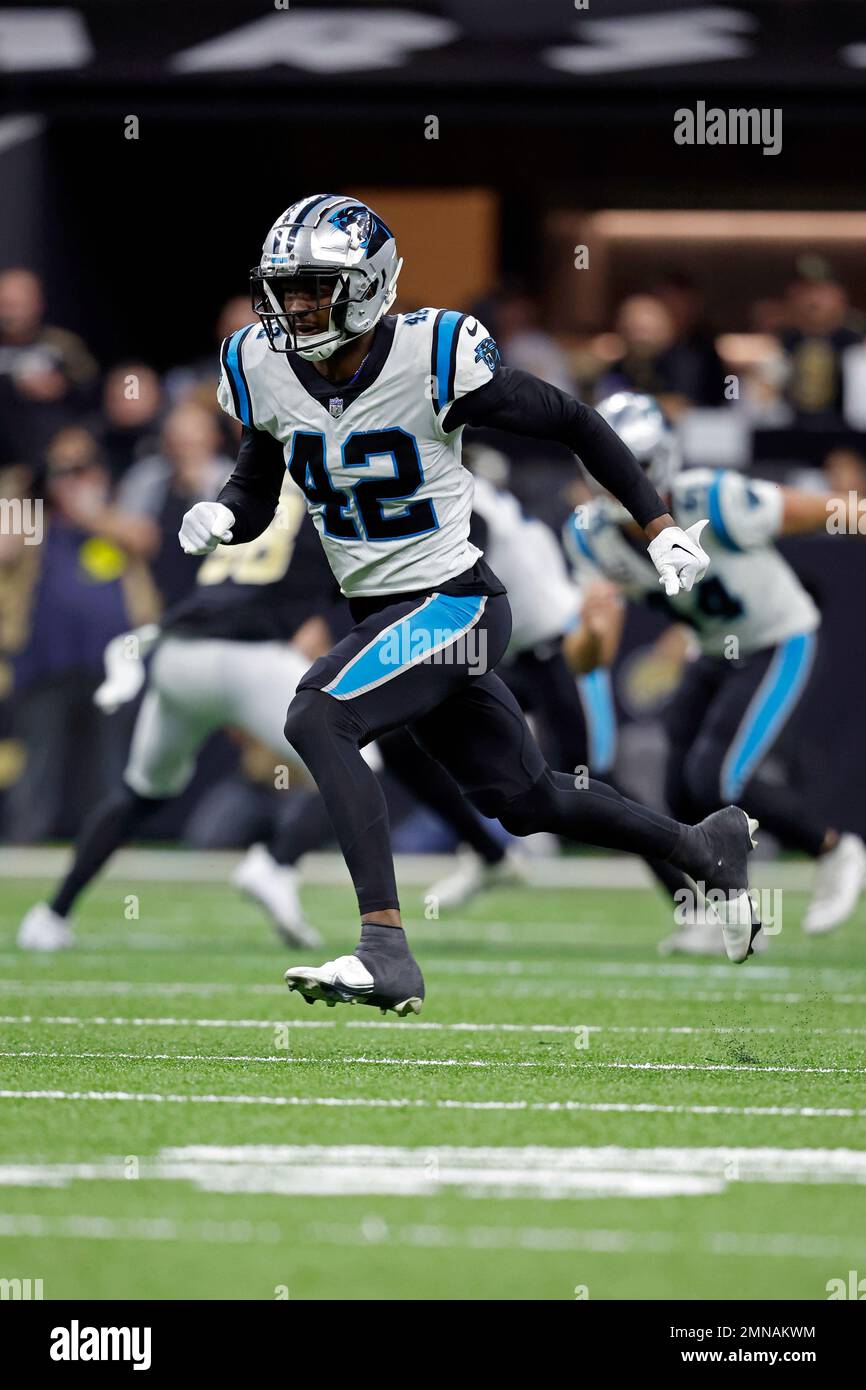 Carolina Panthers safety Sam Franklin Jr. (42) during an NFL football ...