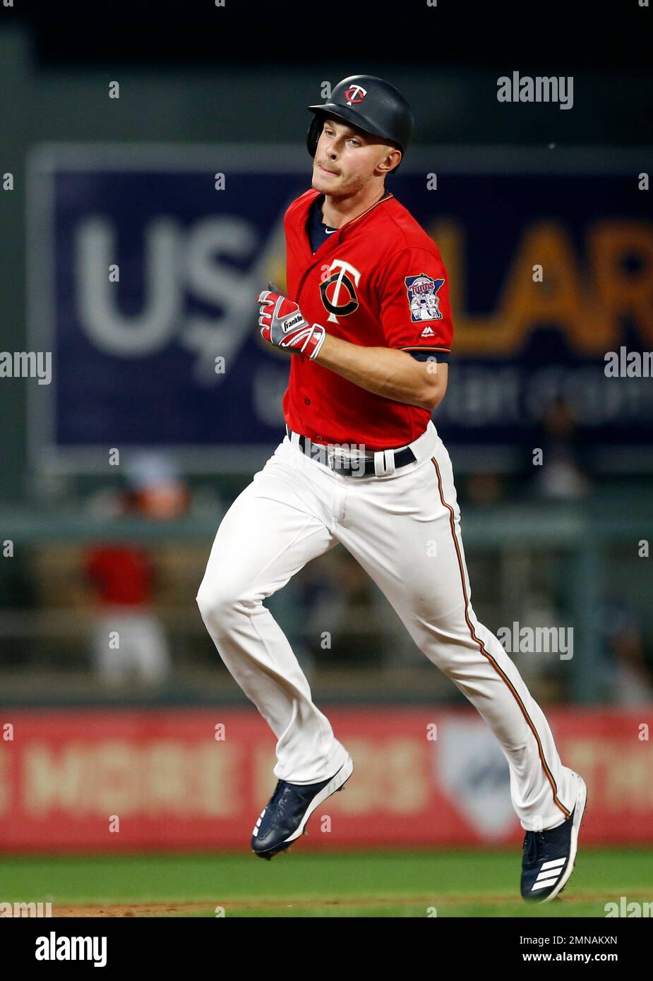 Minnesota Twins' Max Kepler jogs the bases on a two-run home run off ...