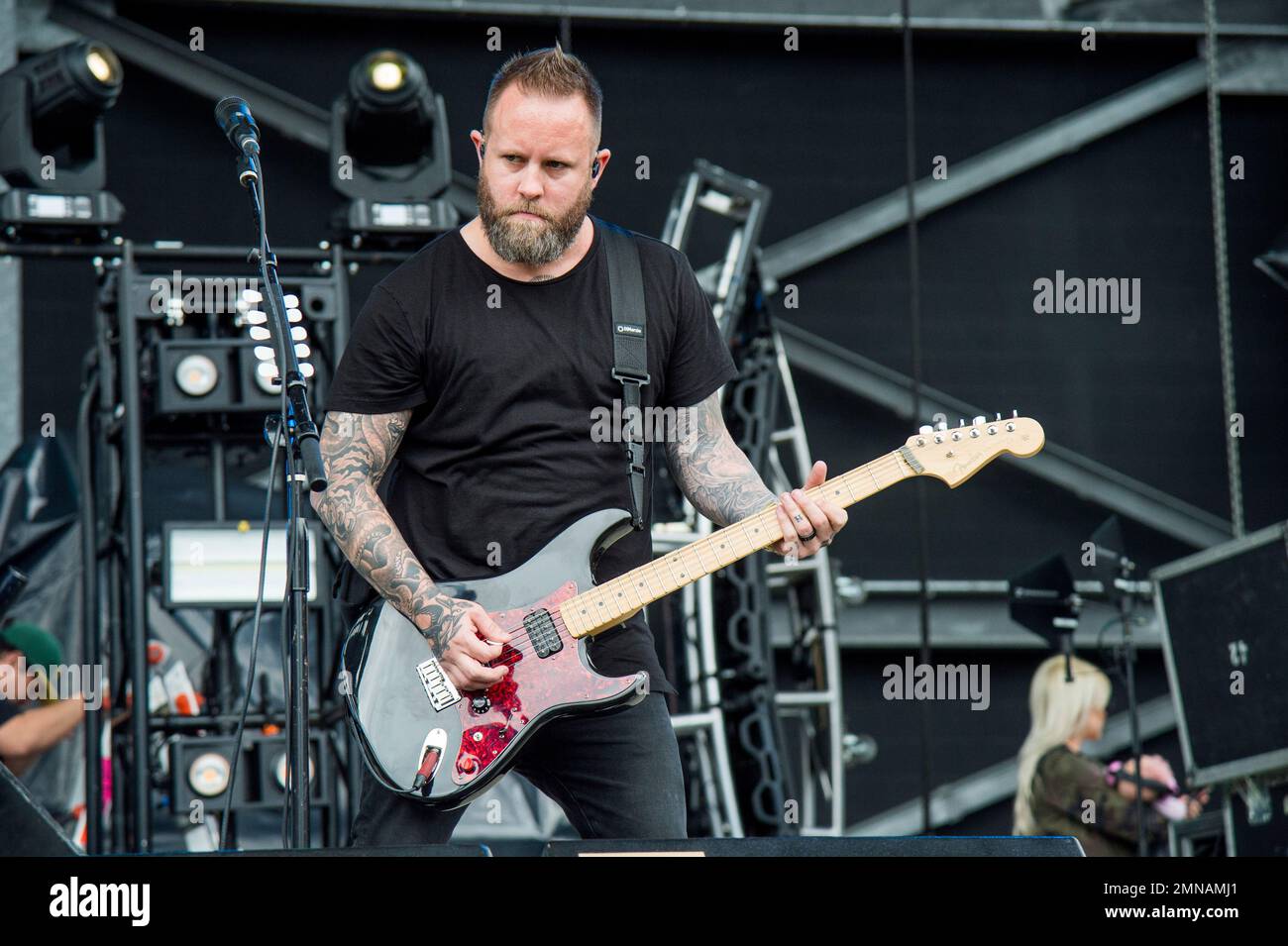 Jasen Rauch of Breaking Benjamin performs at the Rock On The Range ...