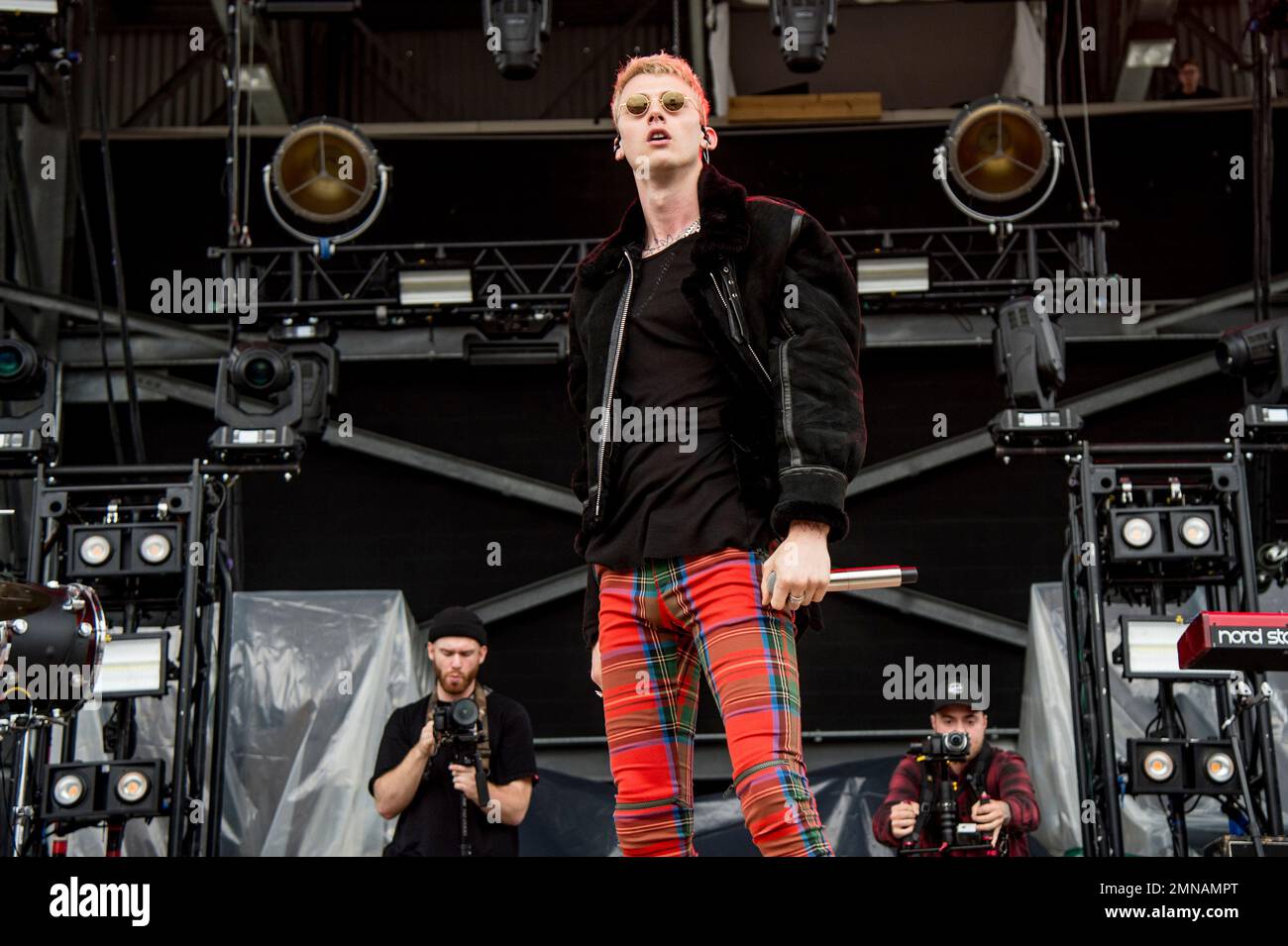 Machine Gun Kelly performs at the Rock On The Range Music Festival at ...