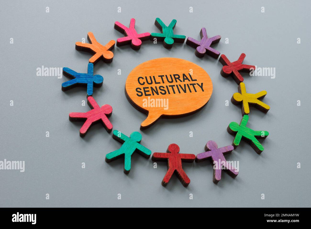 Circle from colorful figures and sign cultural sensitivity Stock Photo ...