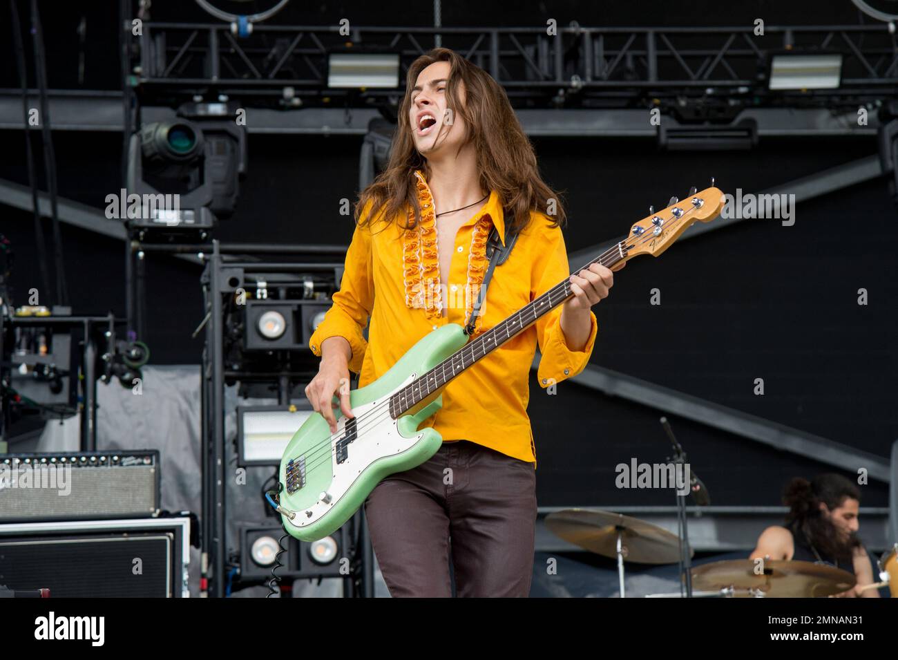Sam Kiszka of Greta Van Fleet performs at the Rock On The Range Music ...