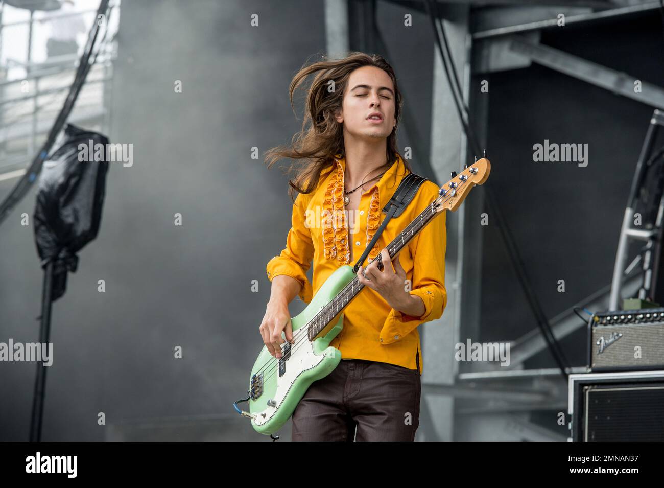 Sam Kiszka of Greta Van Fleet performs at the Rock On The Range Music ...