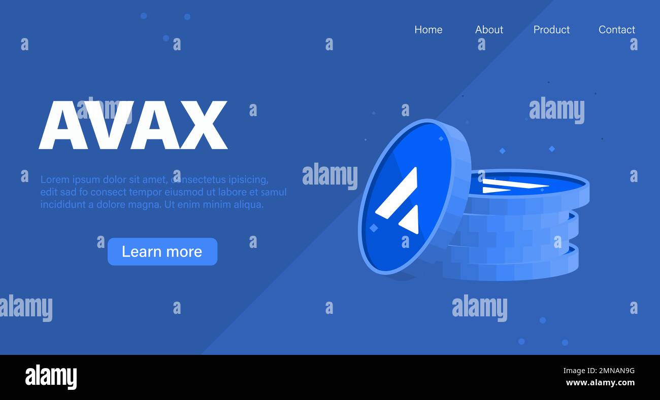 Coin AVAX banner. Crypto currency concept Stock Vector Image & Art - Alamy