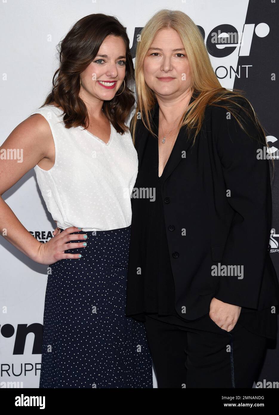 Casey Haver, left, and Harriet Warner attend the Turner Networks 2018 ...