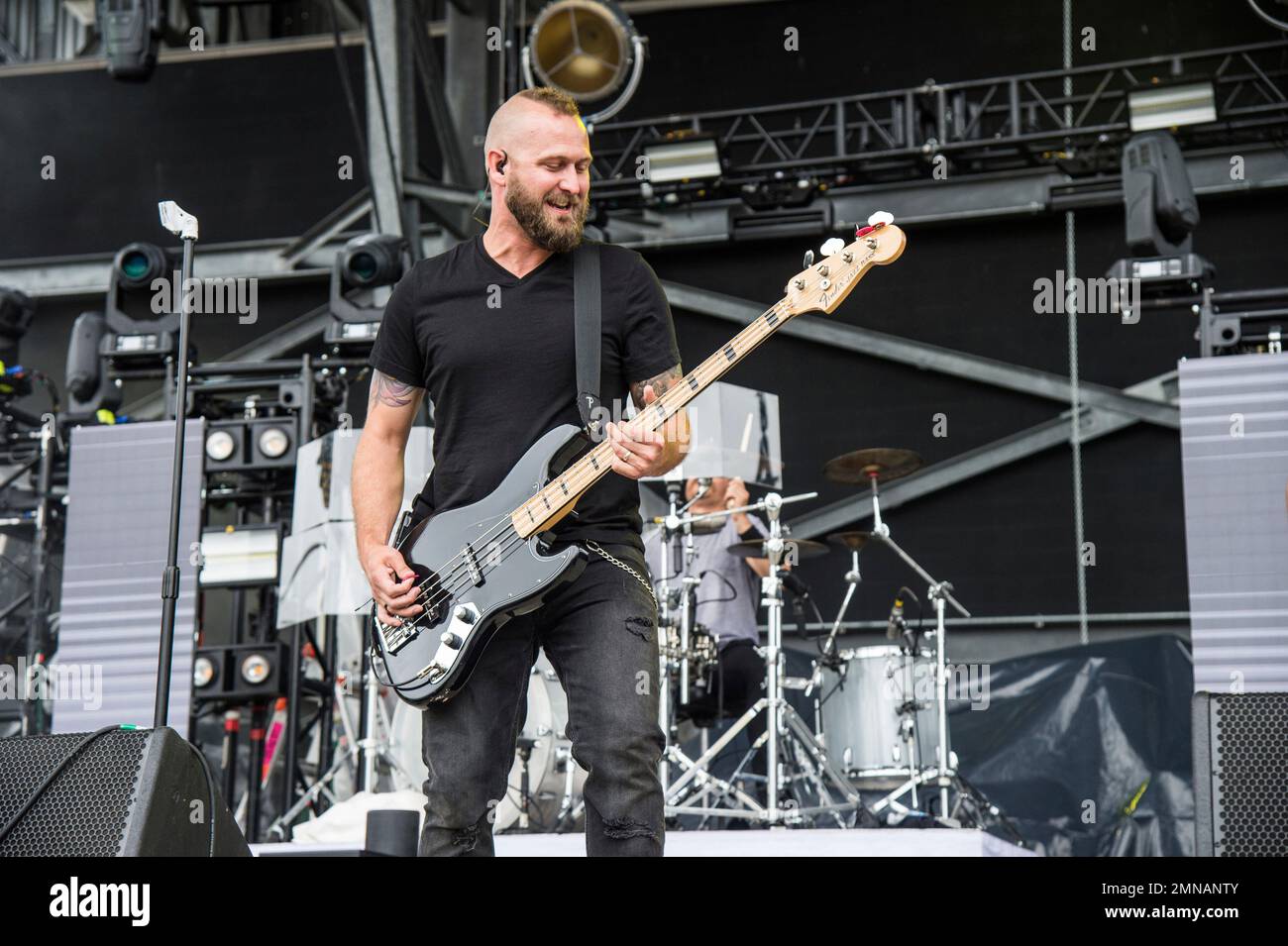 Chad Grennor of 10 Years performs at the Rock On The Range Music ...