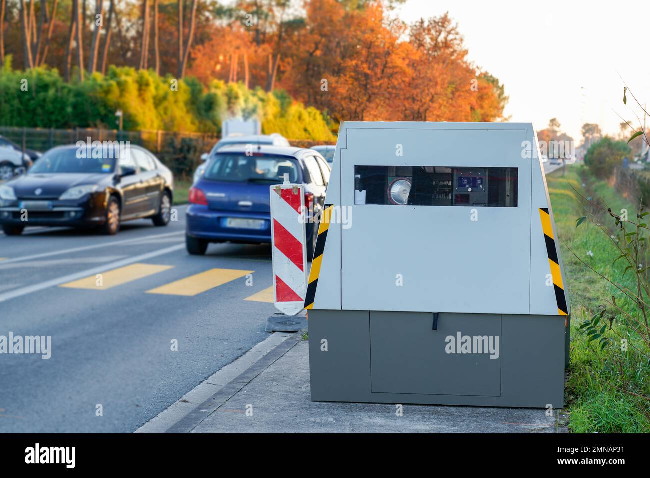 Radar automatic speed control camera on the road tool of police for ...