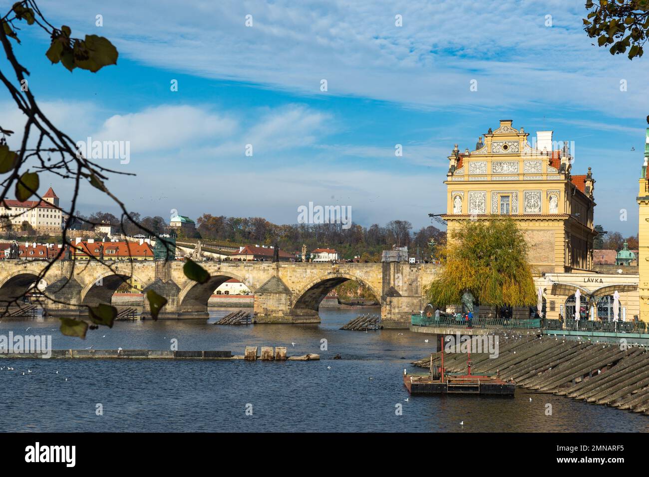 Bridge over the river in the city of Prague Stock Photo - Alamy