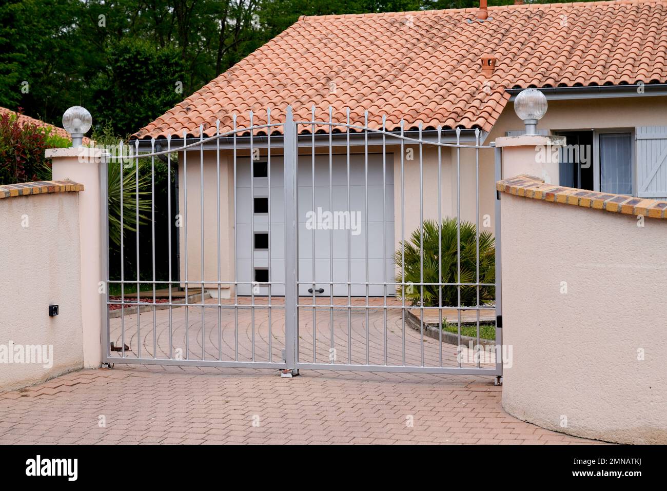 portal classic steel aluminum grey metal gate and door home of garden ...
