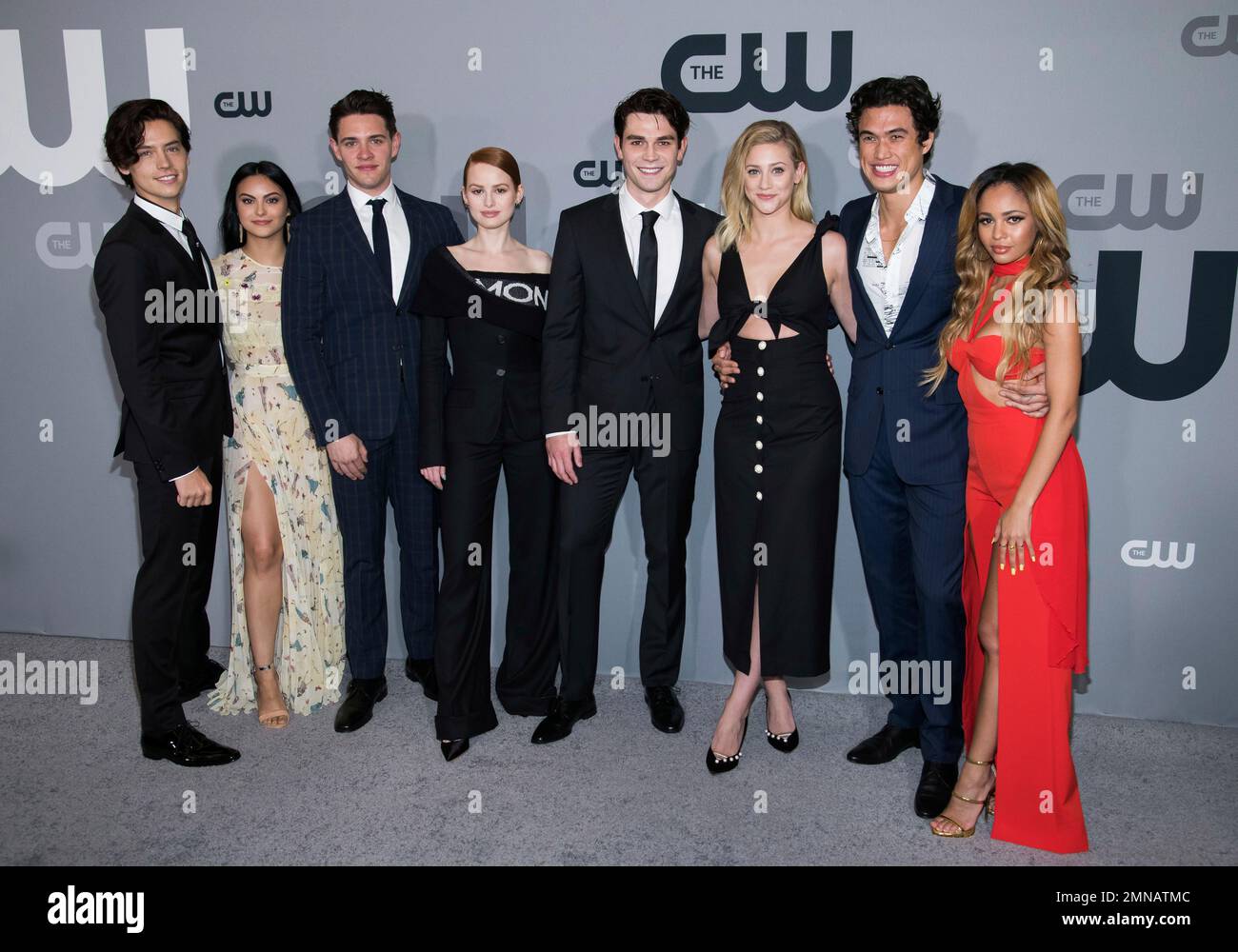 Cole Sprouse, from left, Camila Mendes, Casey Cott, Madeline Petsch, KJ ...