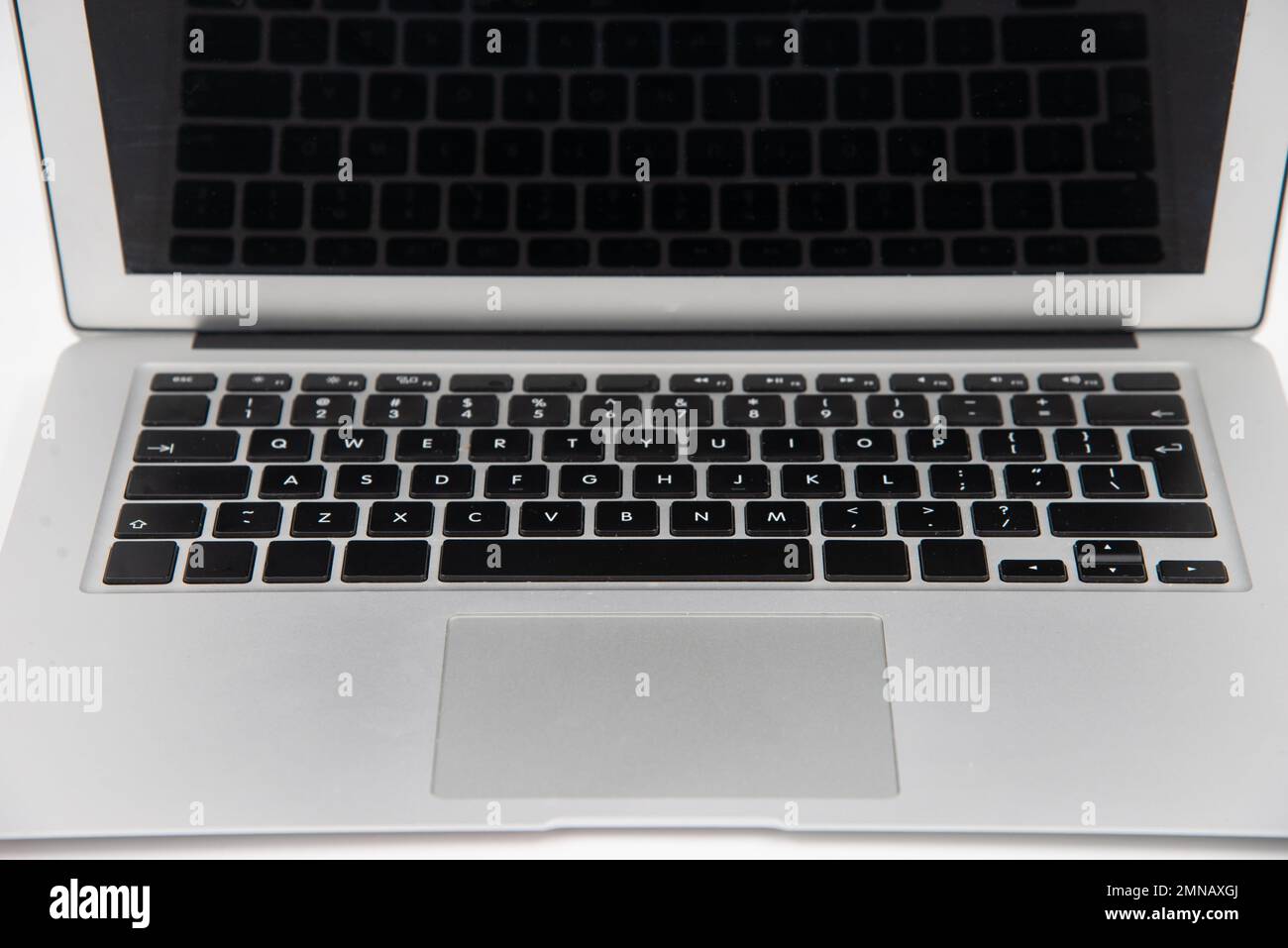 Isolated laptop with empty space on white background Stock Photo - Alamy