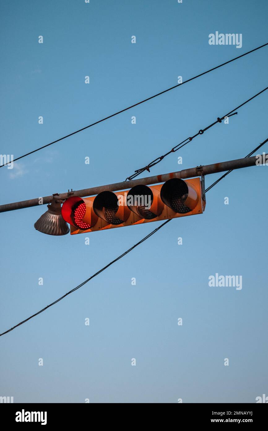 Orange traffic light close up hi-res stock photography and images - Alamy