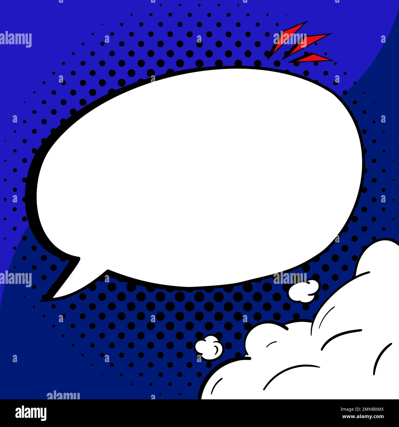 Comic Blank Speech Bubble With Copy Space And Colorful Doodles. Design ...