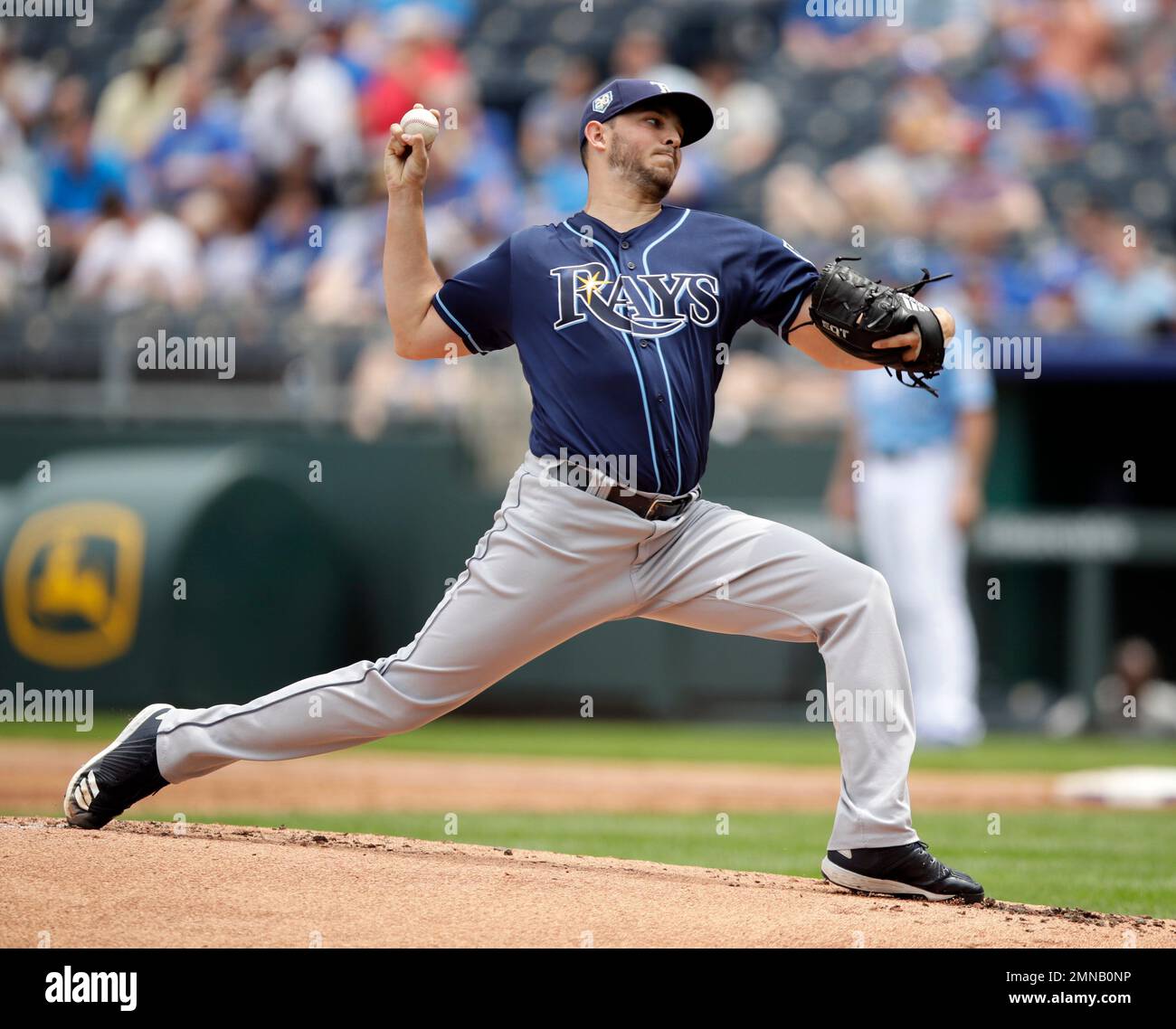 Tampa Bay Rays starting pitcher Jacob Faria during a baseball game ...