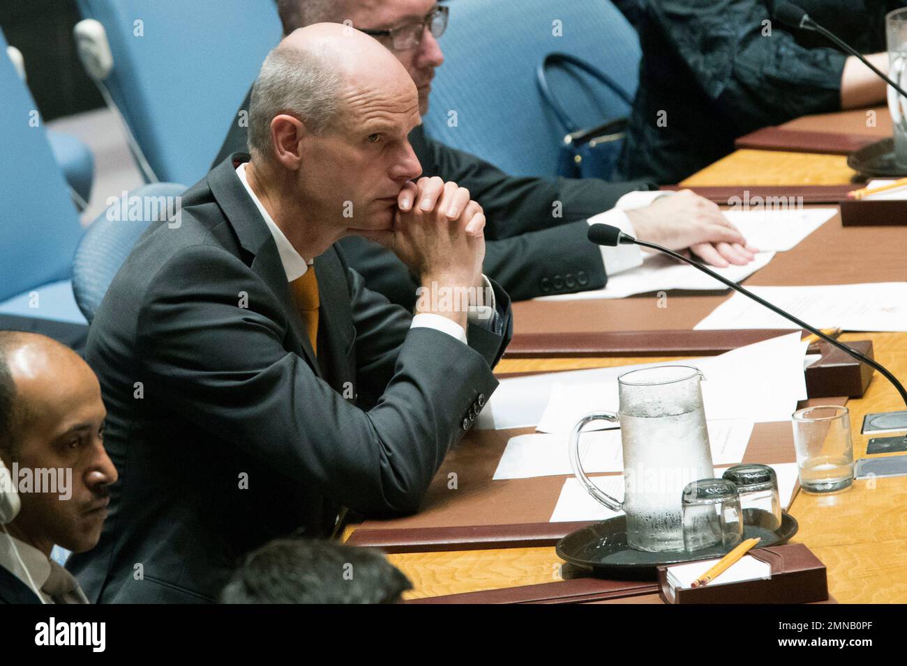 Dutch Foreign Minister Stef Blok participates in a Security Council ...