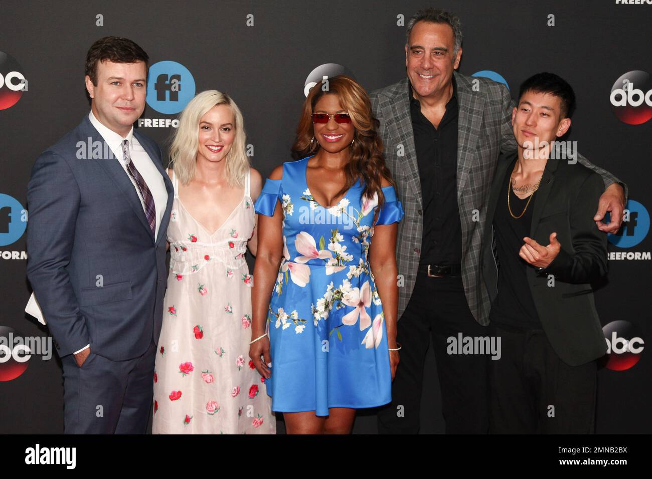 Taran Killam, from left, Leighton Meester, Kimrie Lewis, Brad Garrett ...