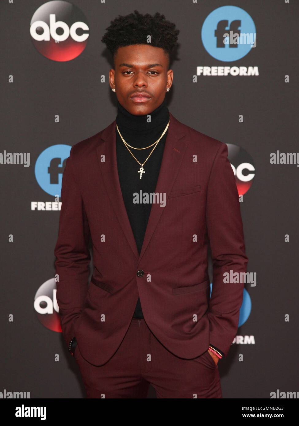 Aubrey Joseph attends the Disney/ABC/Freeform 2018 Upfront Party at Tavern on the Green on ...