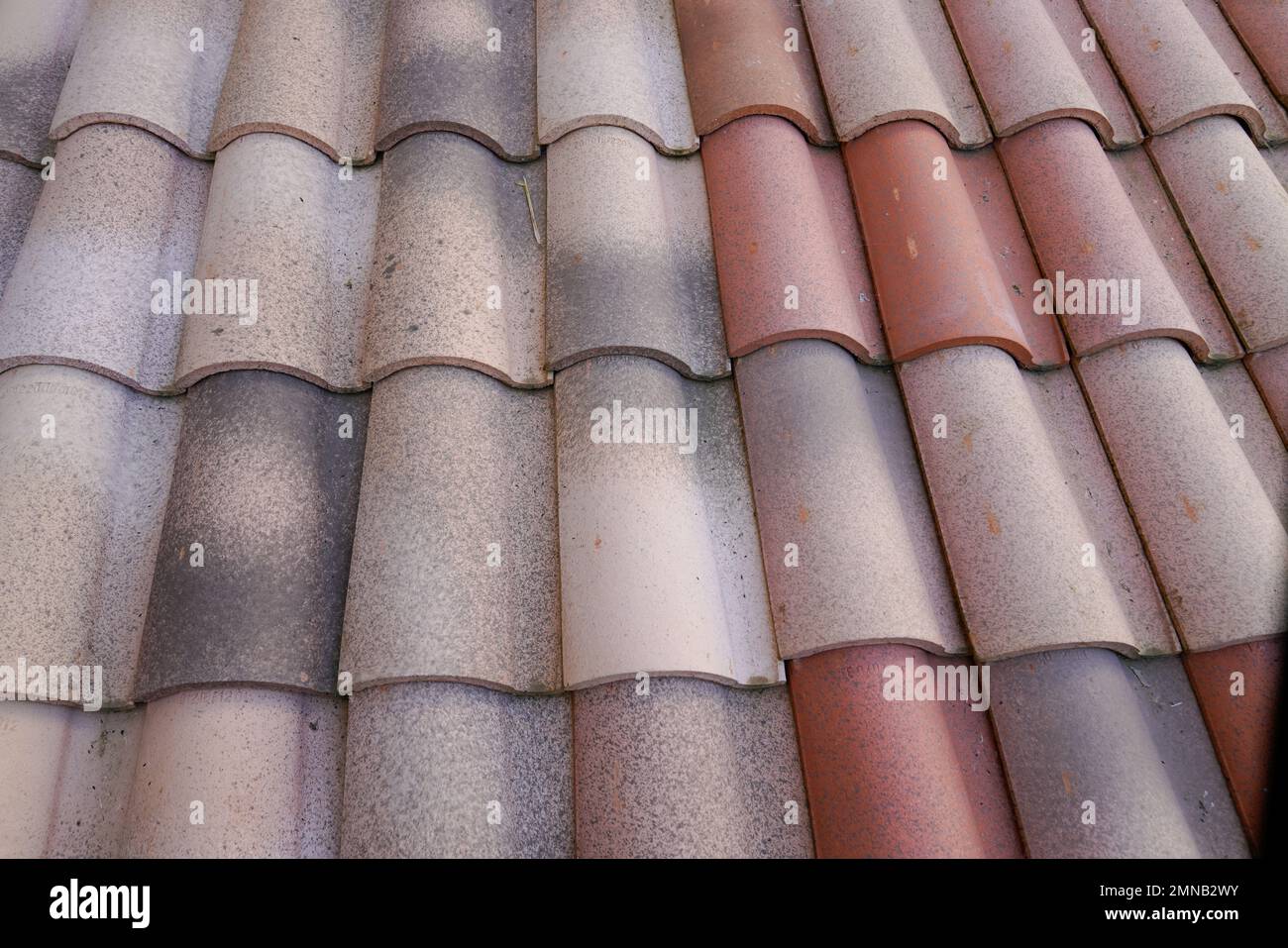 tiled roof background with retro vintage new design tiles roofing Stock ...