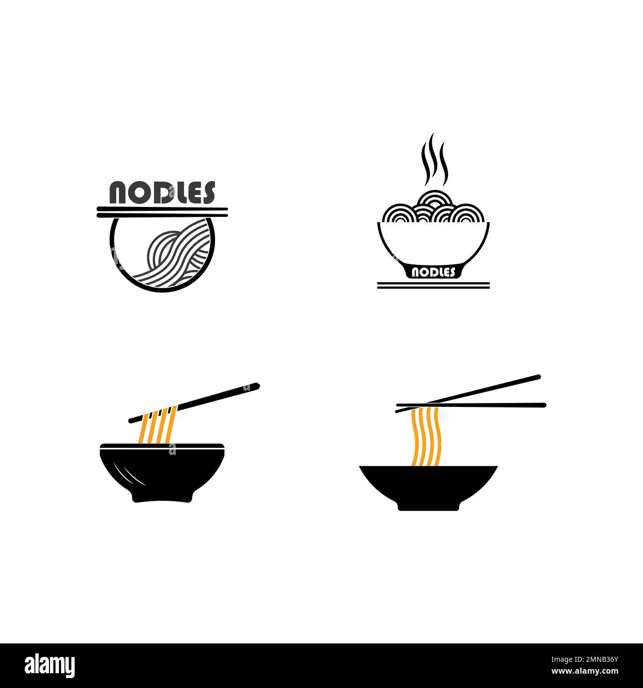 Noodles icon vector illustration logo design Stock Photo - Alamy
