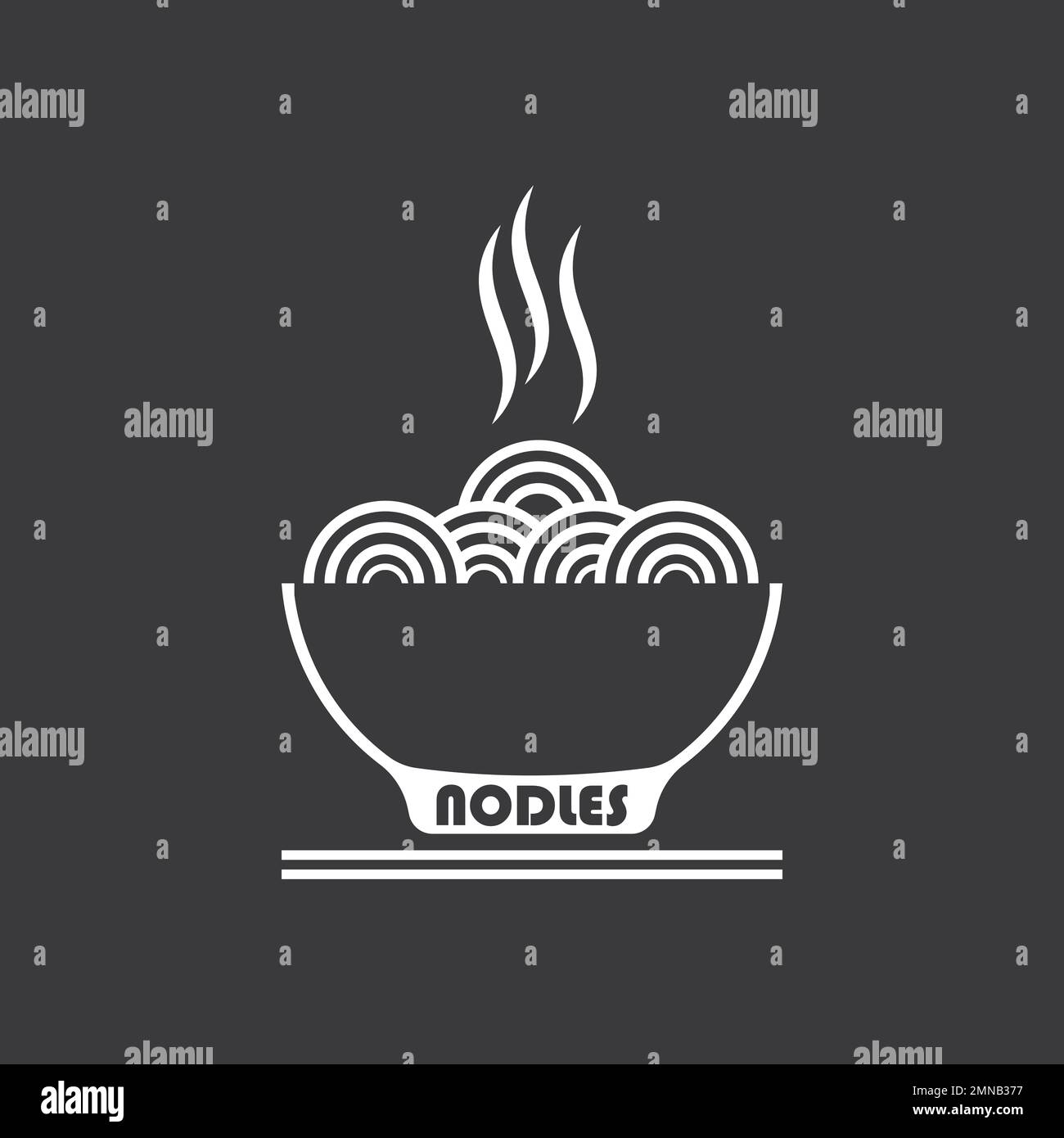 Noodles icon vector illustration logo design Stock Photo - Alamy