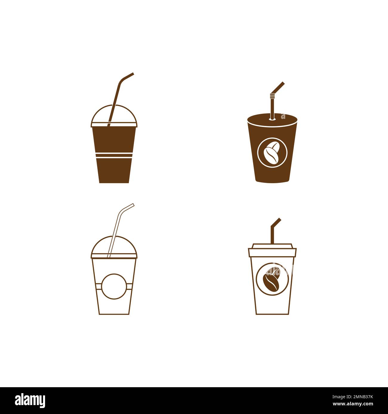 Summer cold coffee icon Cut Out Stock Images & Pictures - Alamy
