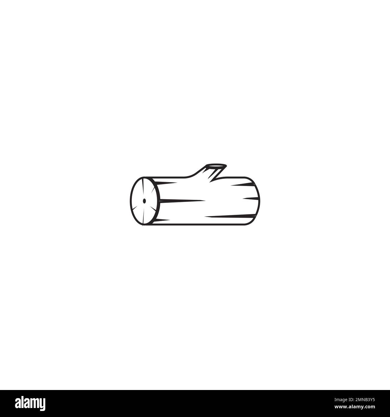 tree trunk icon vector illustration logo design Stock Photo - Alamy