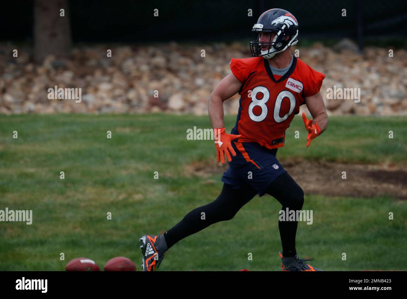 Denver Broncos rookie tight end Jake Butt during an orientation session ...