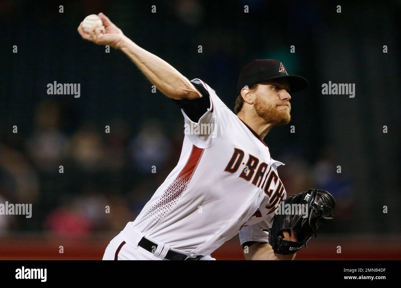 Arizona Diamondbacks starting pitcher Matt Koch throws against the ...