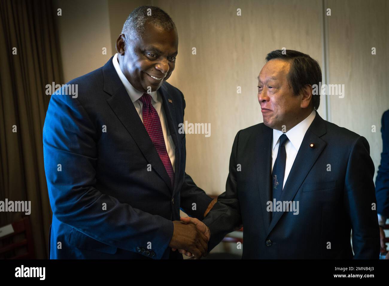 Secretary of Defense Lloyd J. Austin III thanks Japanese Minister of ...