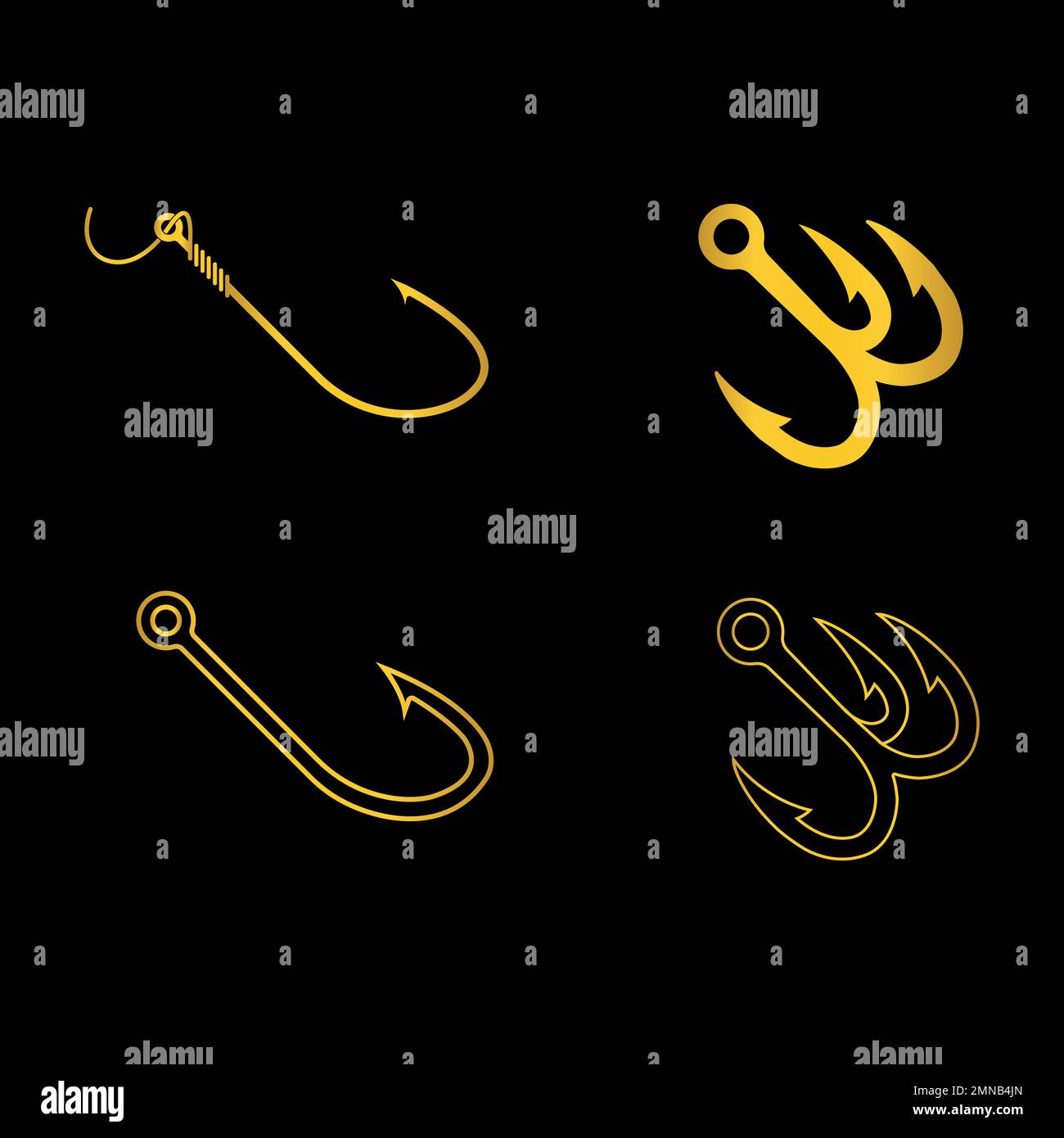 Fishing hook logo hi-res stock photography and images - Alamy