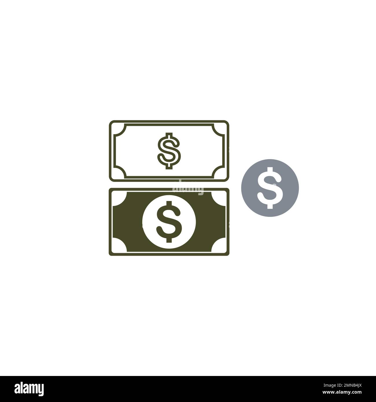 dollar icon vector illustration design template Stock Photo - Alamy