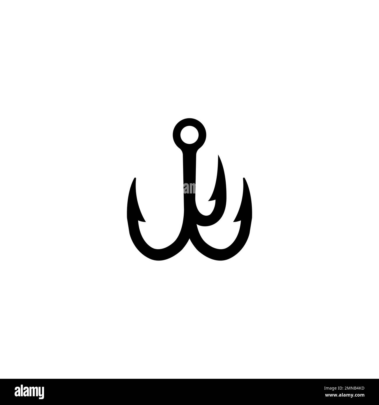 Fishing hook logo vector icon illustration design Stock Photo - Alamy