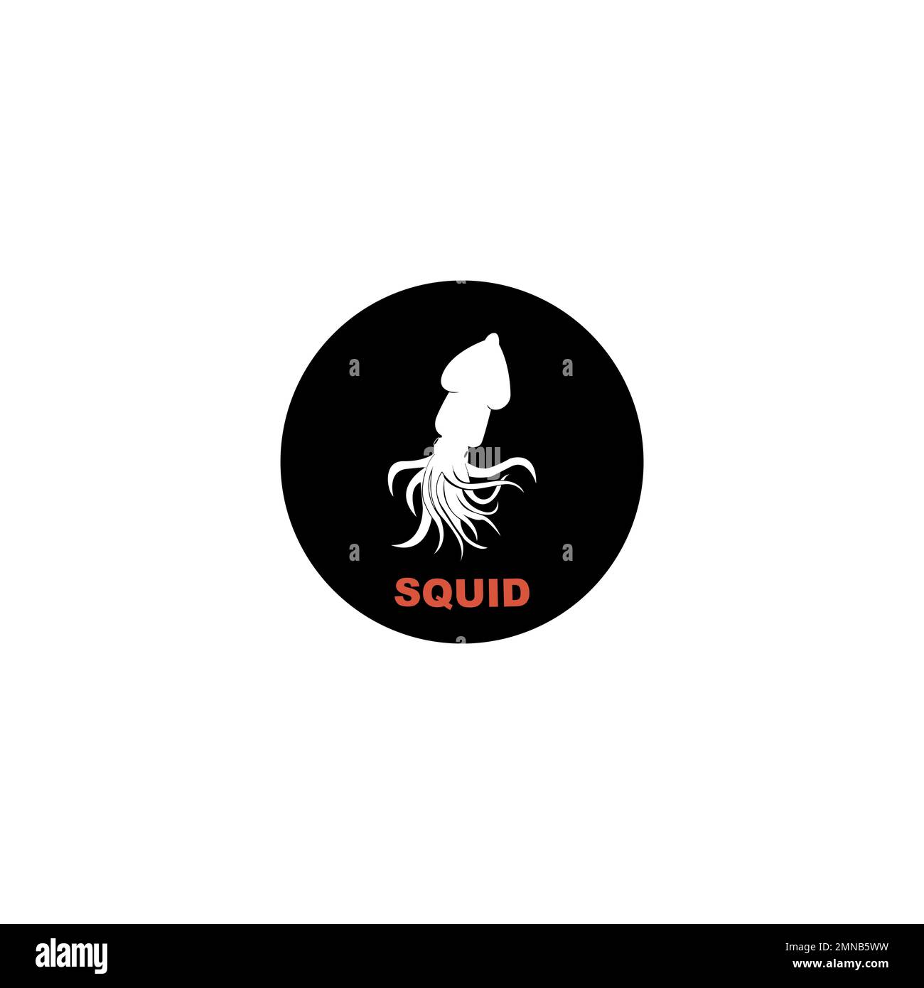 squid icon vector illustration logo design Stock Photo - Alamy