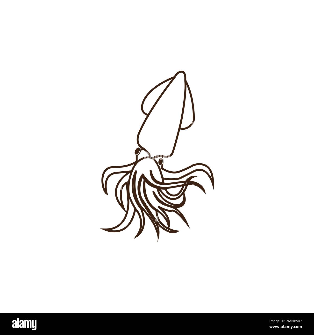 squid icon vector illustration logo design Stock Photo - Alamy