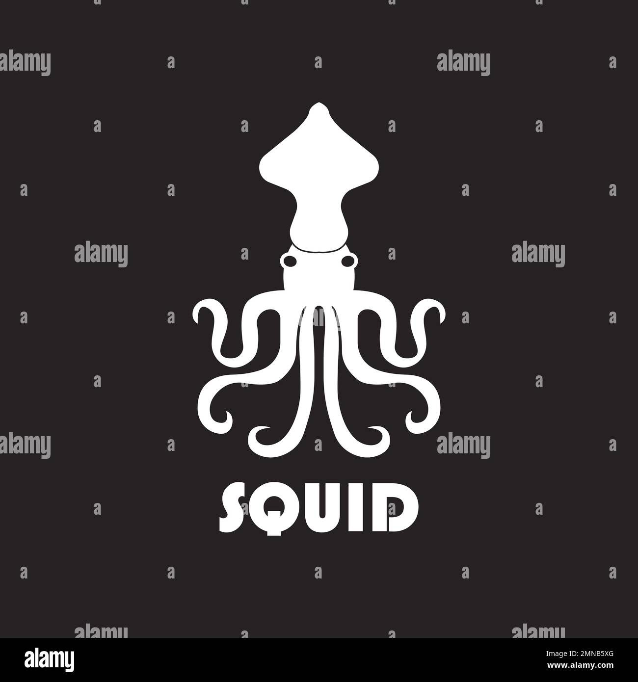 squid icon vector illustration logo design Stock Photo - Alamy