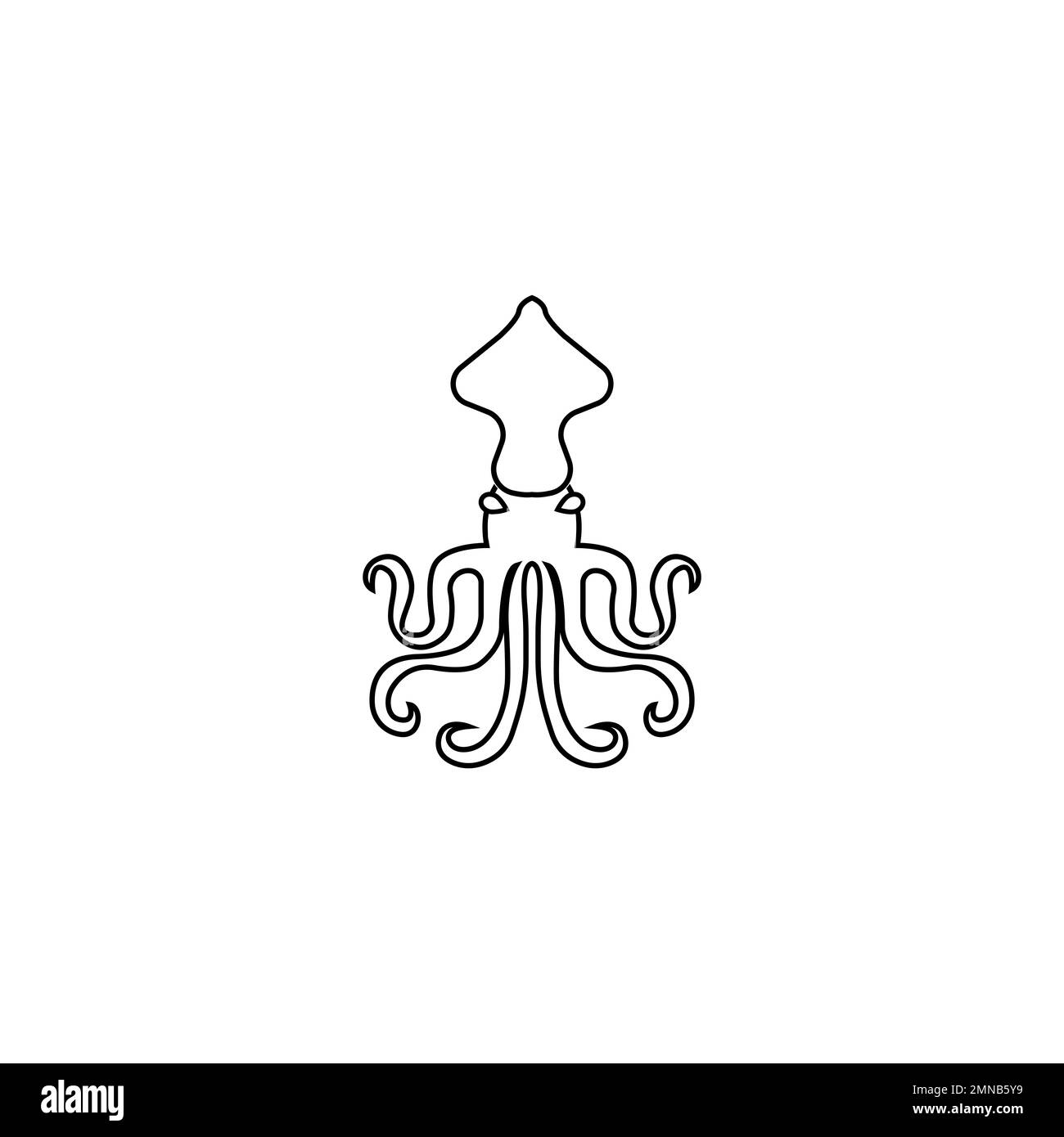 squid icon vector illustration logo design Stock Photo - Alamy