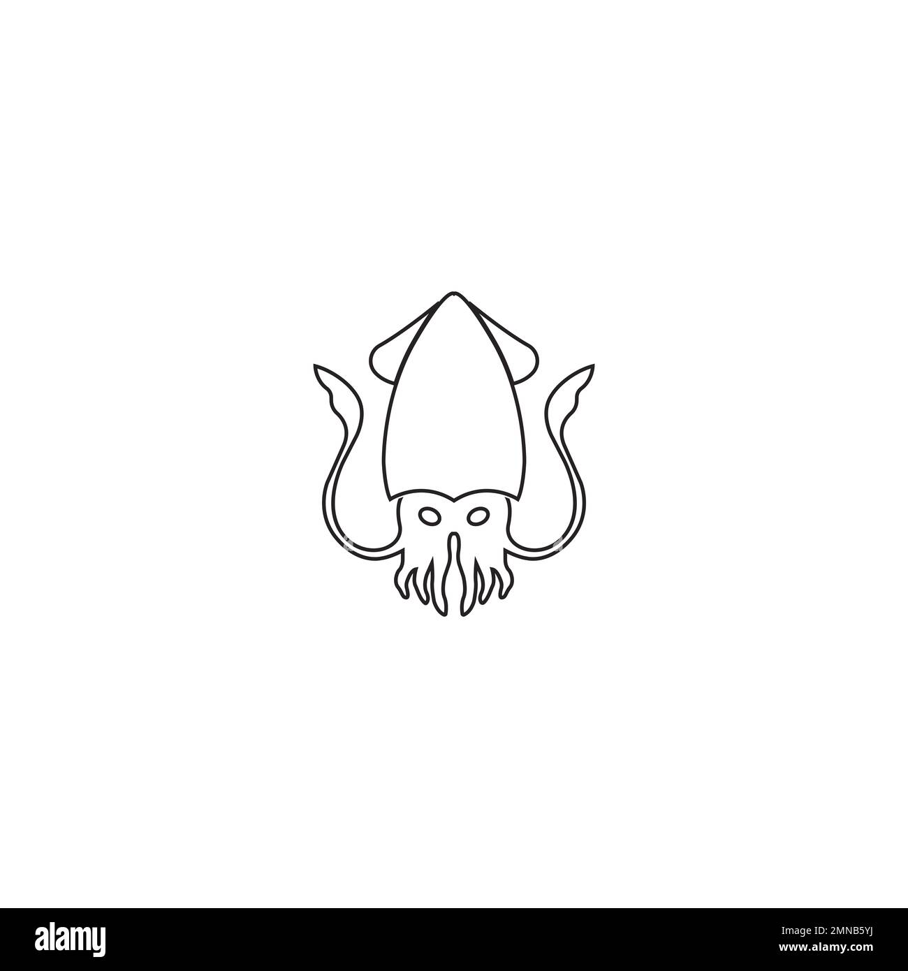 squid icon vector illustration logo design Stock Photo - Alamy